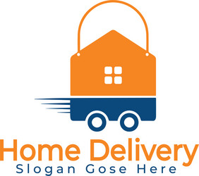 Home delivery logo design Royalty Free Vector Image