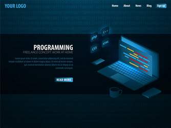 Programming and coding concept Royalty Free Vector Image