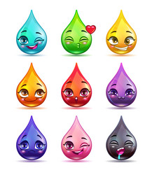 Cartoon colorful jelly drops Royalty Free Vector Image