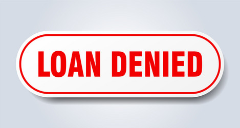 Loan approved red 3d square button isolated Vector Image