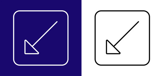 Pathfinding icon is in the form of an arrow Vector Image