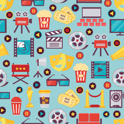 Cinema background pattern Royalty Free Vector Image