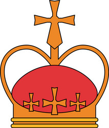 Crown with cross Royalty Free Vector Image - VectorStock