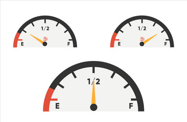 Gas tank gauge set fuel scales Royalty Free Vector Image
