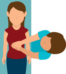 Human silhouette doing resuscitation Royalty Free Vector