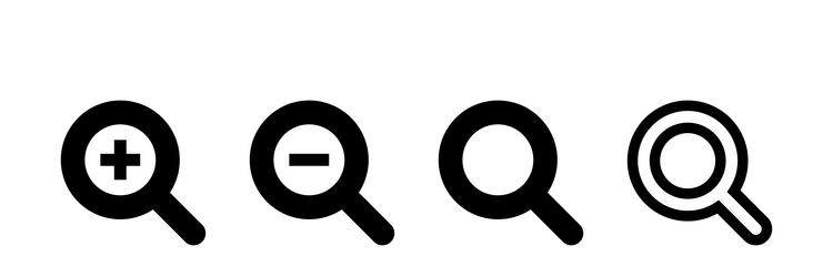 Zooming magnifying glass icon Royalty Free Vector Image