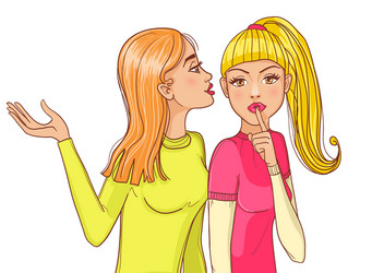 Telling Secrets Clip Art