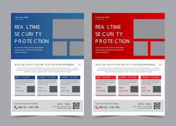 Security camera flyer cctv promotion Royalty Free Vector