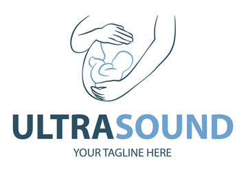 Ultrasound diagnostics logo medical research Vector Image