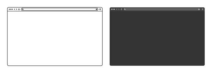 Browser window realistic blank window Royalty Free Vector