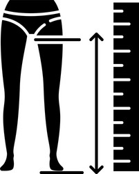 Inside leg length rgb color icon human body Vector Image
