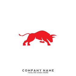 Angry bull or taurus logo mascot Royalty Free Vector Image
