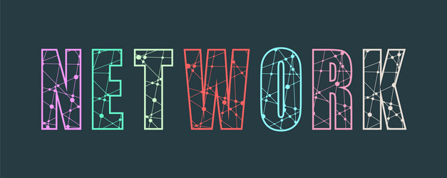 Creative of network word Royalty Free Vector Image