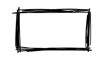 Doodle frames rectangle hand drawn borders Vector Image