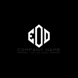 Eod letter logo design in six style polygon Vector Image