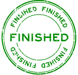 Grunge green finished oval rubber seal stamp Vector Image