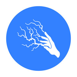 Lightning spell icon in cartoon style isolated Vector Image