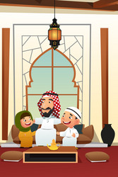 Cartoon arabian kid Royalty Free Vector Image - VectorStock