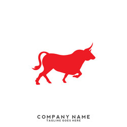 Angry bull or taurus logo mascot Royalty Free Vector Image