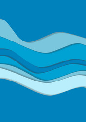 Blue water curve waves background Royalty Free Vector Image