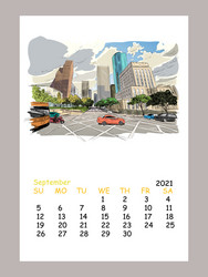 Calendar sheet san francisco may month 2021 year Vector Image