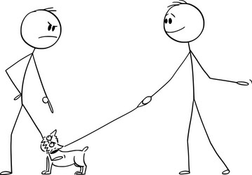 Stickman with Pets Vector Images (68)