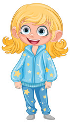 Cute cartoon character in pajamas Royalty Free Vector Image