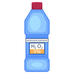 Hydrogen peroxide in plastic bottle cartoon Vector Image