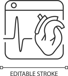 Medical monitoring concept icon Royalty Free Vector Image