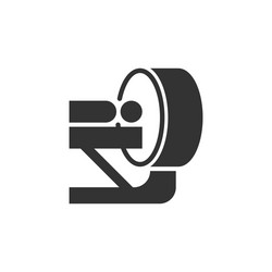 Radiology icon in flat style tomography on white Vector Image