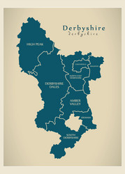 Modern map - south ribble district of lancashire Vector Image