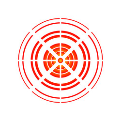Red rings pain circle symbol Royalty Free Vector Image