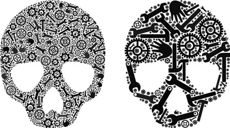 Cog Gear Skull Mechanical Vector Images (40)