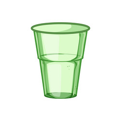 Tea plastic cup cartoon Royalty Free Vector Image
