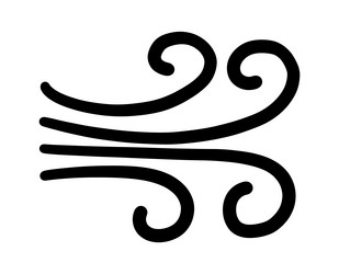 Doodle wind lines air sketch cartoon hand drawn Vector Image