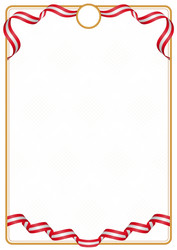 Border made with peru national colors Royalty Free Vector