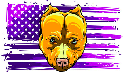 Angry bull logo symbol american flag Royalty Free Vector