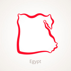 Egypt stylized 3d map Royalty Free Vector Image