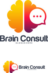 Brain consult logo designs concept logo Royalty Free Vector