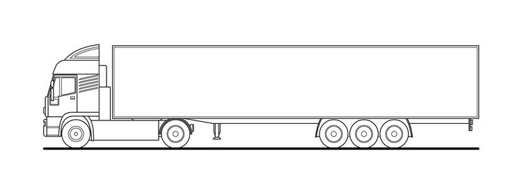 Passenger car side view fast outline Royalty Free Vector