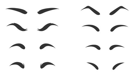 Women eyebrows shapes set Royalty Free Vector Image