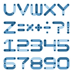 Line art transparent alphabet in isometric style Vector Image