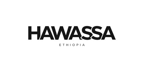 Hawassa in the ethiopia emblem design Royalty Free Vector