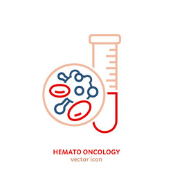 Hemato oncology linear pictogram Royalty Free Vector Image