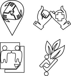 Teamwork results security agency and certificate Vector Image