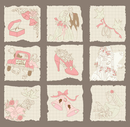 Paper love and wedding design elements -for invita