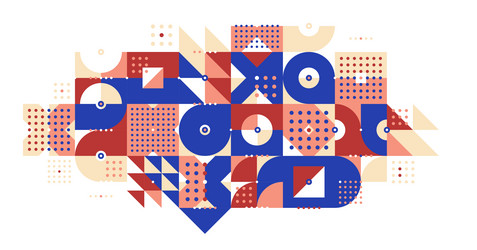 Abstract geometric background modular tiling Vector Image