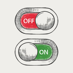 An electric switch hand drawn doodle style Vector Image