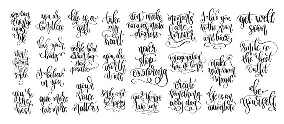 Think Positive Quotes Vector Images (over 7,200)
