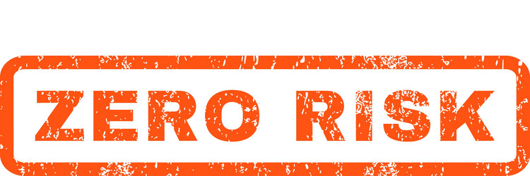 Zero risk rubber stamp Royalty Free Vector Image